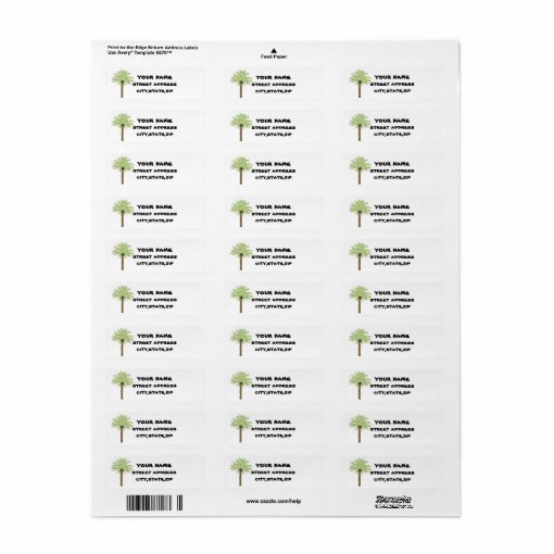 Cute Palm Tree Label | Zazzle
