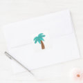 Cute Palm Tree Square Sticker | Zazzle