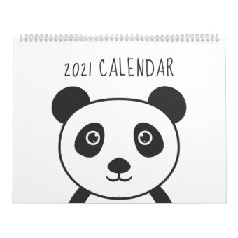 Cute Panda Animal Motivation Inspiration Kids Calendar | Zazzle