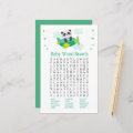Cute panda Baby Shower Word Search Game | Zazzle