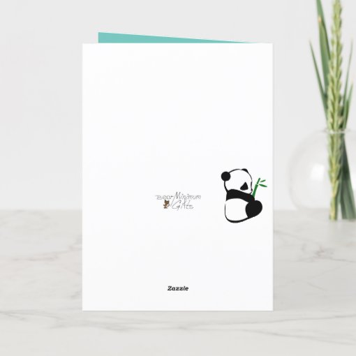 Cute Panda bamboo Card | Zazzle