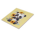 cute Panda bear lovers Ceramic Tile | Zazzle