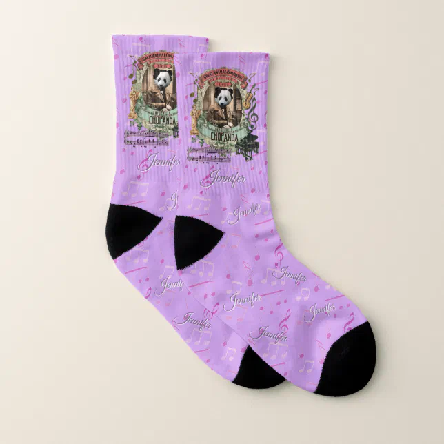 Cute Panda Chopanda Chopin Classical Music Socks | Zazzle