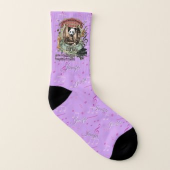 Cute Panda Chopanda Chopin Classical Music Socks | Zazzle
