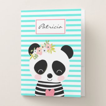 Cute Panda Pocket Folder | Zazzle