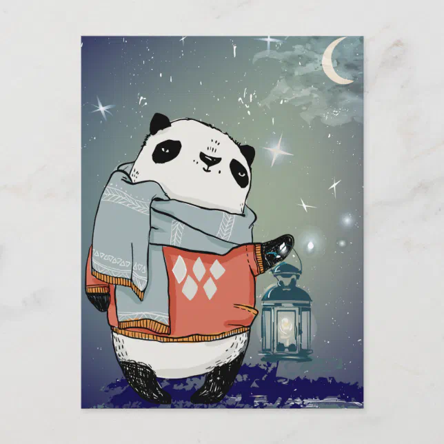 Cute Panda Postcard | Zazzle