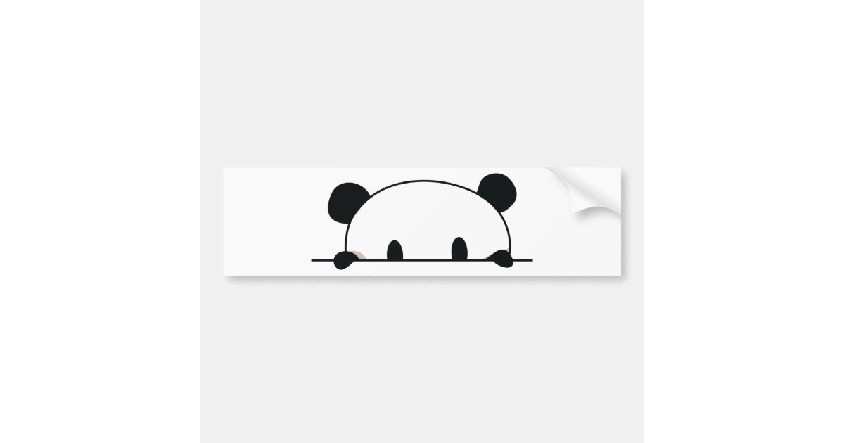 Cute panda spy bumper sticker | Zazzle