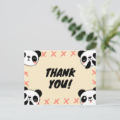 Cute Panda Thank You Postcard | Zazzle