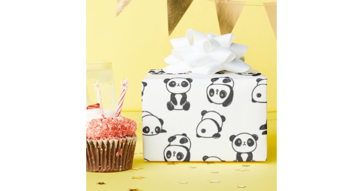 Cute Pandas Pattern Wrapping Paper | Zazzle