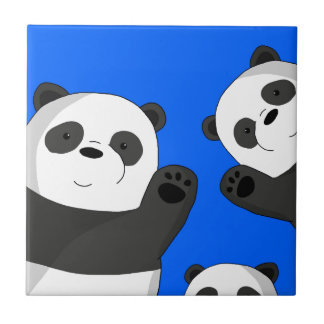 Cartoon Panda Ceramic Tiles | Zazzle