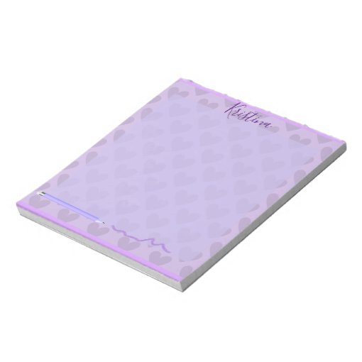 Cute Pastel Chic Lavender Personalized Notepad | Zazzle