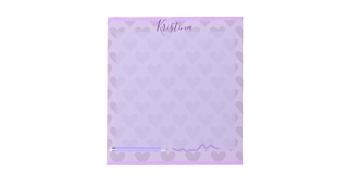 Cute Pastel Chic Lavender Personalized Notepad | Zazzle