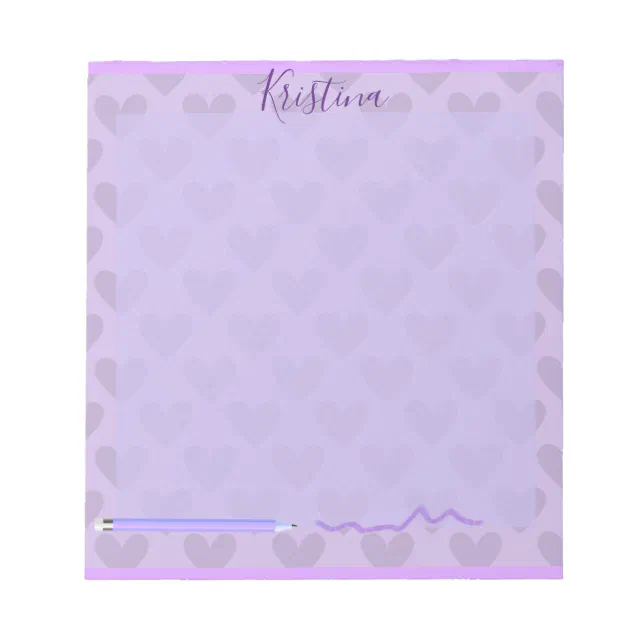 Cute Pastel Chic Lavender Personalized Notepad | Zazzle