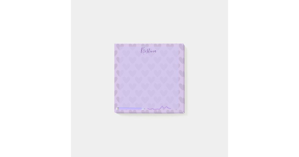 Cute Pastel Chic Lavender Personalized Post-it Notes | Zazzle