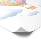 Cute Pastel Hot Air Balloon Poster | Zazzle