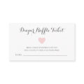 Cute Pastel Pink Heart Girl Diaper Raffle Ticket Enclosure Card | Zazzle