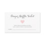 Cute Pastel Pink Heart Girl Diaper Raffle Ticket Enclosure Card | Zazzle