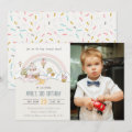 Cute Pastel Sweet Time Candy Land Photo` Birthday Invitation | Zazzle