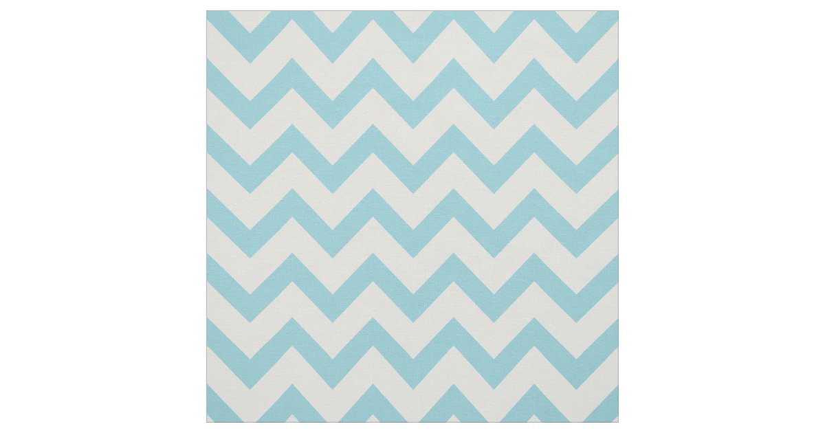 Cute pastel turquoise chevron pattern fabric | Zazzle