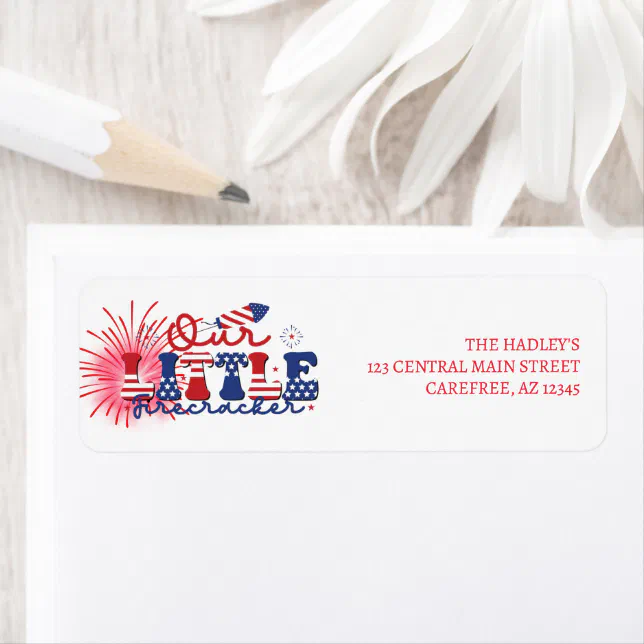 Cute Patriotic Return Address Label | Zazzle