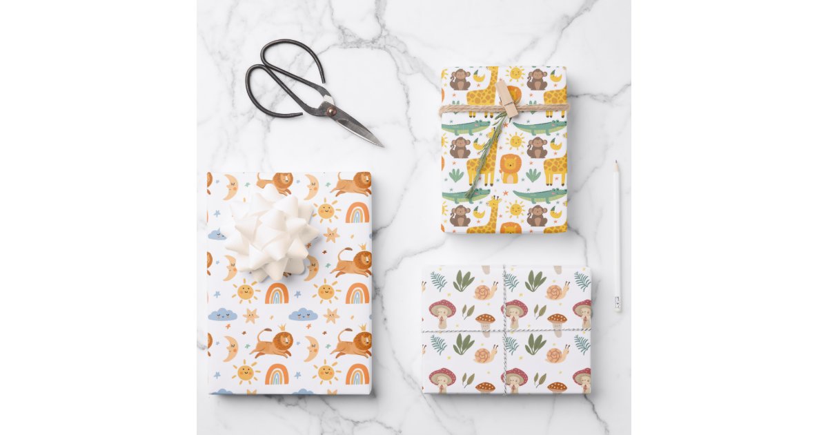 Cute pattern wrapping paper sheets | Zazzle