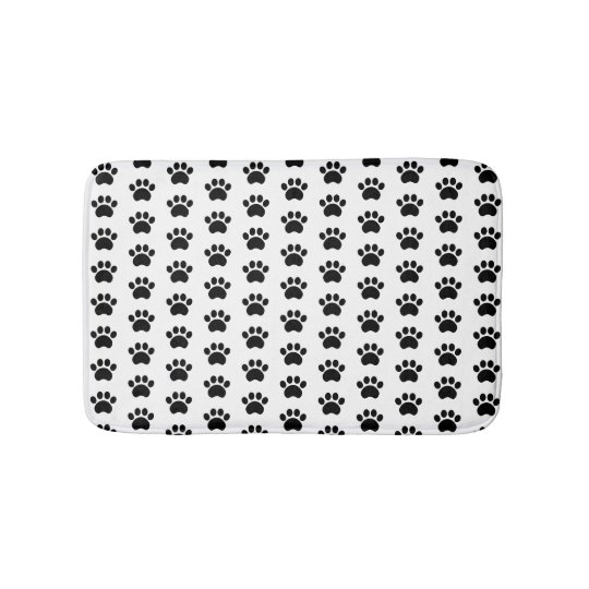 Cute Paw Print Pattern Bath Mat | Zazzle.com