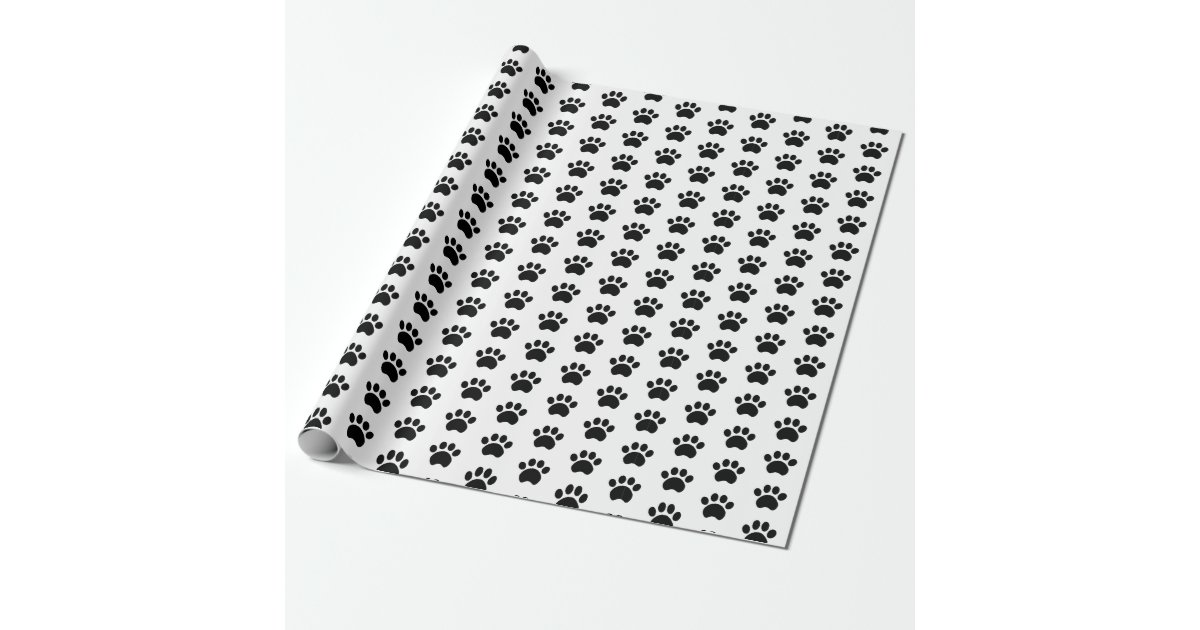 Cute Paw Print Pattern Wrapping Paper | Zazzle