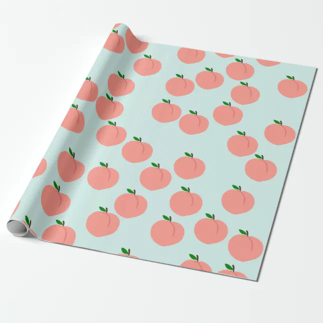 Cute Peach Wrapping Paper | Zazzle
