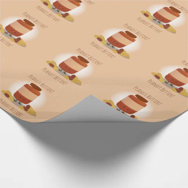 Cute Peanut Butter Jar Food Wrapping Paper | Zazzle