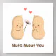 Cute Peanuts Nuts About You Pun Love Humor Poster | Zazzle