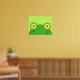 cute peeking cartoon frog froggy face poster | Zazzle