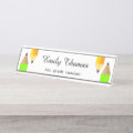 Cute Pencils School Teacher Classroom Desk Name Plate | Zazzle