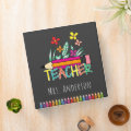 Cute Pencils Teacher Name Classroom Binder | Zazzle