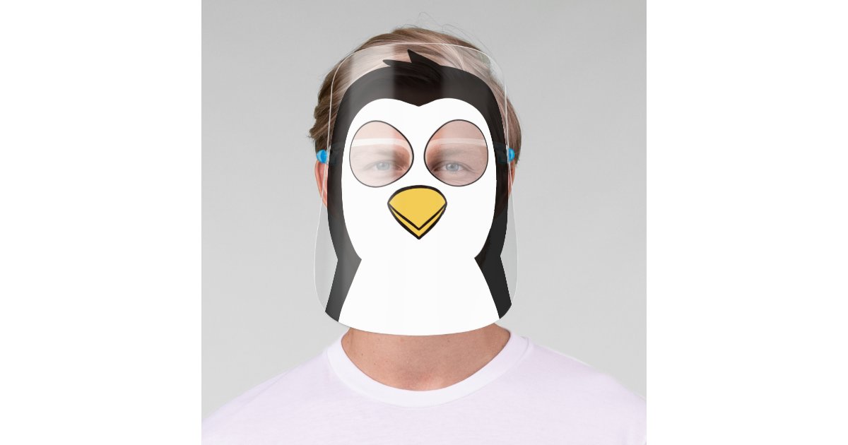 Cute Penguin Face Shield | Zazzle