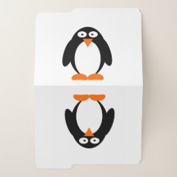 Cute Penguin File Folder Set | Zazzle