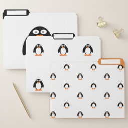 Cute Penguin File Folder Set | Zazzle