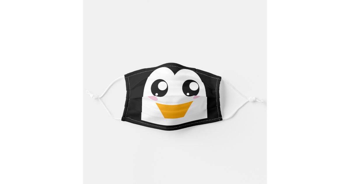 Cute penguin, fun adult cloth face mask | Zazzle