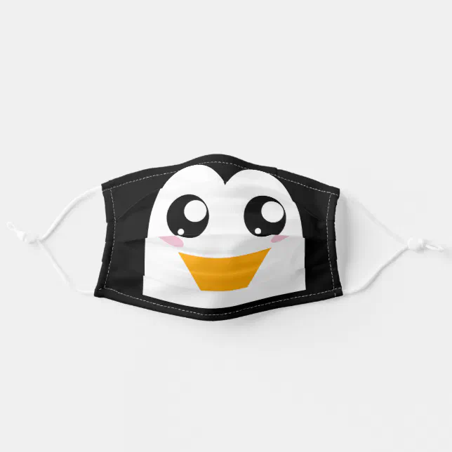 Cute penguin, fun adult cloth face mask | Zazzle
