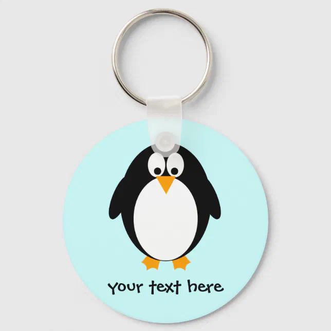 Cute Penguin Keychain | Zazzle
