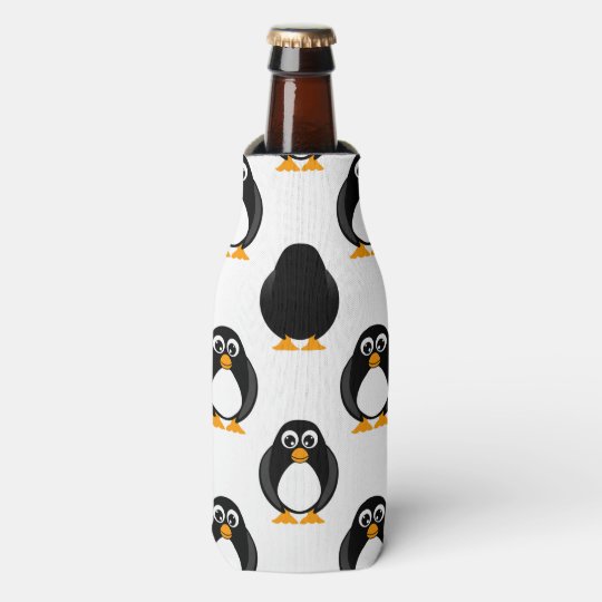 Cute Penguin Pattern Bottle Cooler | Zazzle.com