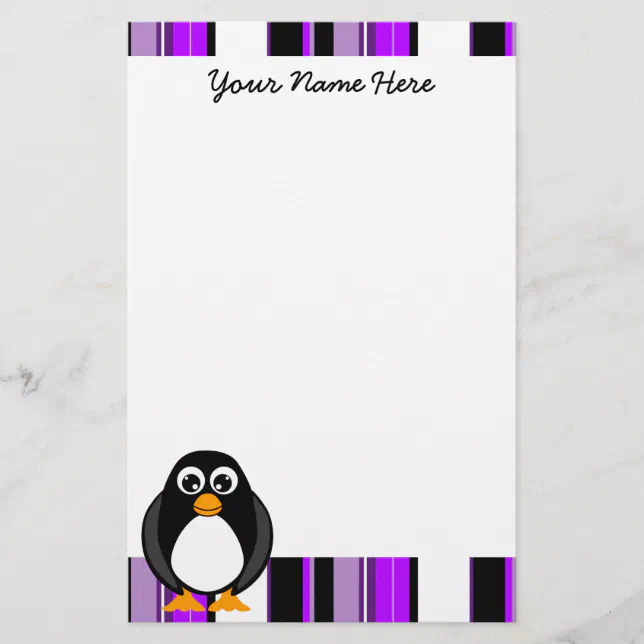 Cute Penguin Stationery | Zazzle