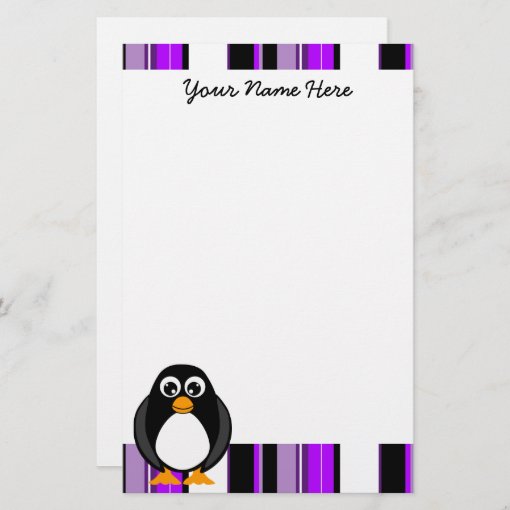 Cute Penguin Stationery | Zazzle
