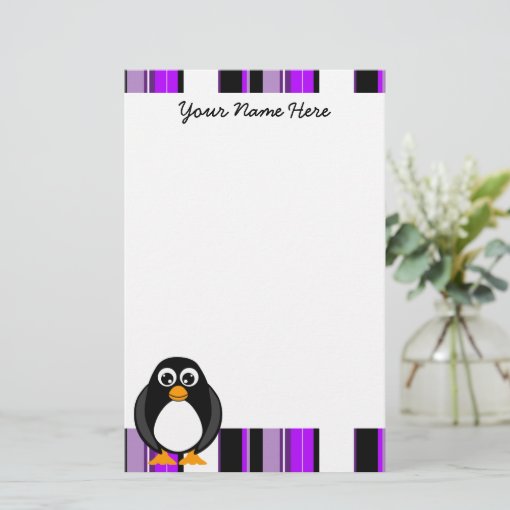 Cute Penguin Stationery | Zazzle