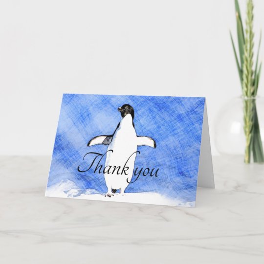 Cute penguin thank you card | Zazzle.com