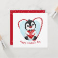 Cute Penguin Valentine's day Card | Zazzle