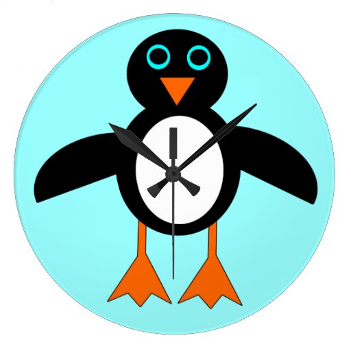 Cute Penguin Wall Clock | Zazzle