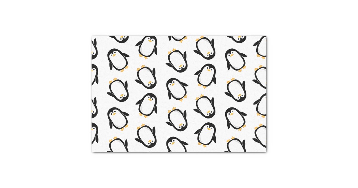 Cute Penguins Pattern Tissue Paper | Zazzle