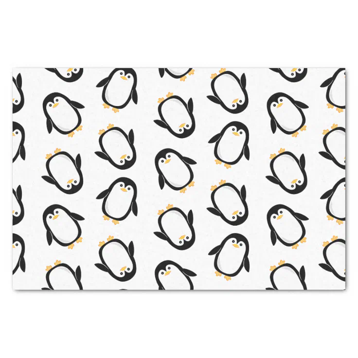 Cute Penguins Pattern Tissue Paper | Zazzle
