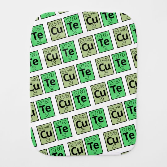 Cute Periodic Table Element Symbols Baby Burp Cloth | Zazzle.com