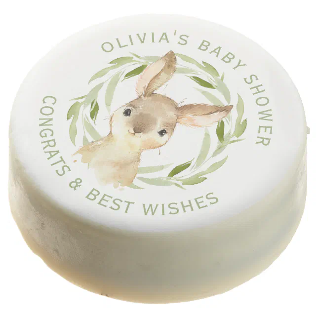 Cute Personalized Baby Bunny Rabbit Chocolate Covered Oreo | Zazzle